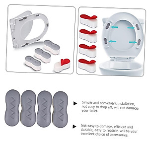 Outanaya 4pcs Toilet Cushioning Pads Toilet Seat Risers Toilet Stool Toilet Kit Replacement Seat Bumper Toilet Seat Pads Toilet Lid Gaskets Toilet Lid Lifter Home Toilet Gaskets Bidet