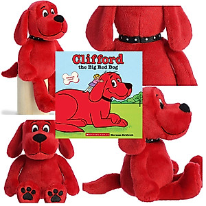 Aurora World Clifford The Big Red Dog 11'' Plush and Paperback Storybook Gift Set