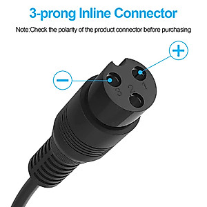 Fast Charging 36W 24V Scooter Battery Charger for Razor E100 E200 E200S E175 E300 E300S E125 E150 E500 PR200 E225S E325S MX350 MX400, Pocket Mod, Sports Mod, and Dirt Quad, Charger Power Supply Cord