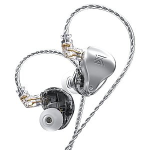 KZ AST 24 Units Balanced Armature in-Ear Studio Monitor Headphones(Silver, No Mic)