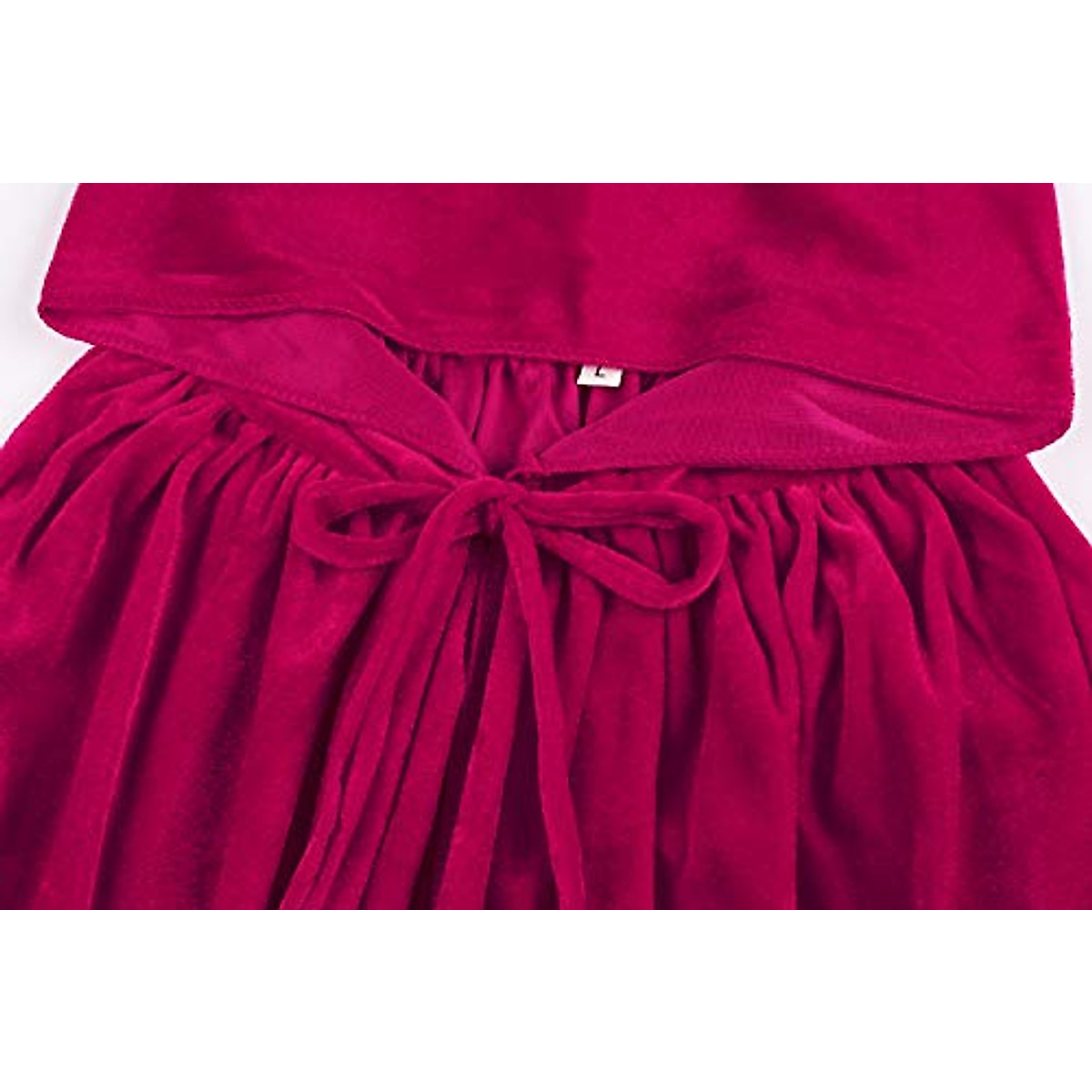 Aricy Kids Hooded Cloak Cape Christmas Halloween Role Play Cosplay Costume, Velvet Burdundy, M/ages 5-7