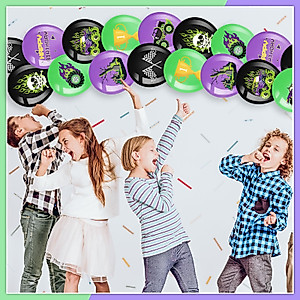 Silipull 54 Pcs Truck Balloons Birthday Party Decoration Truck Birthday Party Supplies 12 Inch Green and Purple Balloons Kit Race Car Decorations Latex Balloons for Truck Theme Birthday Baby Shower