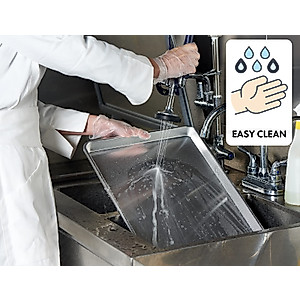 CURTA 6 Pack Aluminum Sheet Pan, NSF Listed Full Size 26 x 18 inch Commercial Bakery Cake Bun Pan, Baking Tray