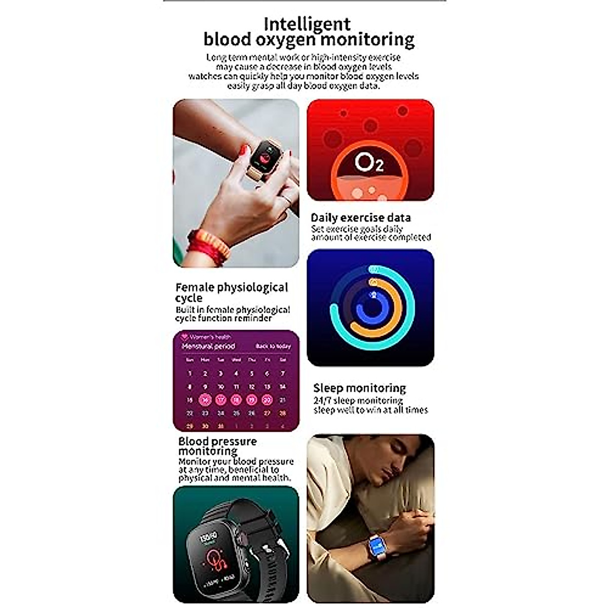 ZW39 Smart Watch for Men Women, Fitness Tracker Watches with Blood Pressure/Blood Oxygen/Heart Rate/Sleep Monitor, 2" Touch Screen Bluetooth Sports Smartwatch Compatible with Android iPhone (Gold)