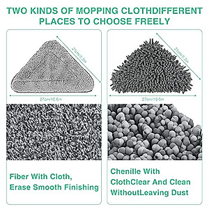 Wall Mop Wall Cleaner with Long Handle, Baseboard Duster Scrubber, Ceiling Wall Cleaner Mop, Wall Mop Triangle Rotatable Cleaning Mop for Floor, Ceiling and Wall (Blue)