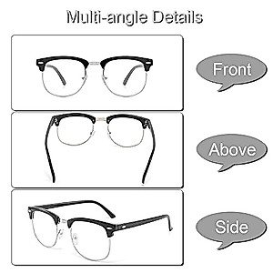 BAIWANLCH Blue Light Glasses for Women Blocking Blue Light Glasses Men Clear Lens Vintage Metal Frame Retro Eyeglasses Anti Glare Glasses for Work, Playing Games, Playing Computer Glasses Men