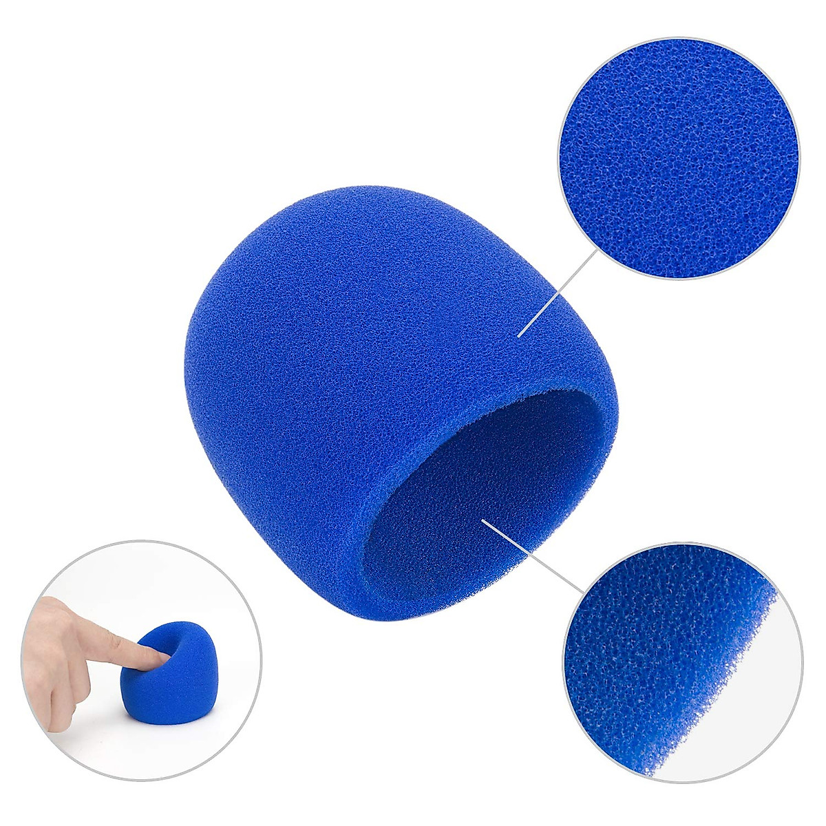 Yeti Nano Foam Microphone Windscreen- Aedor Quality Sponge Mic Cover as a pop filter for Blue Yeti Nano Condenser Microphones(Blue)