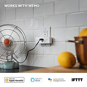Wemo Mini Smart Plug, WiFi Enabled, Works with Alexa, Google Assistant & Apple HomeKit