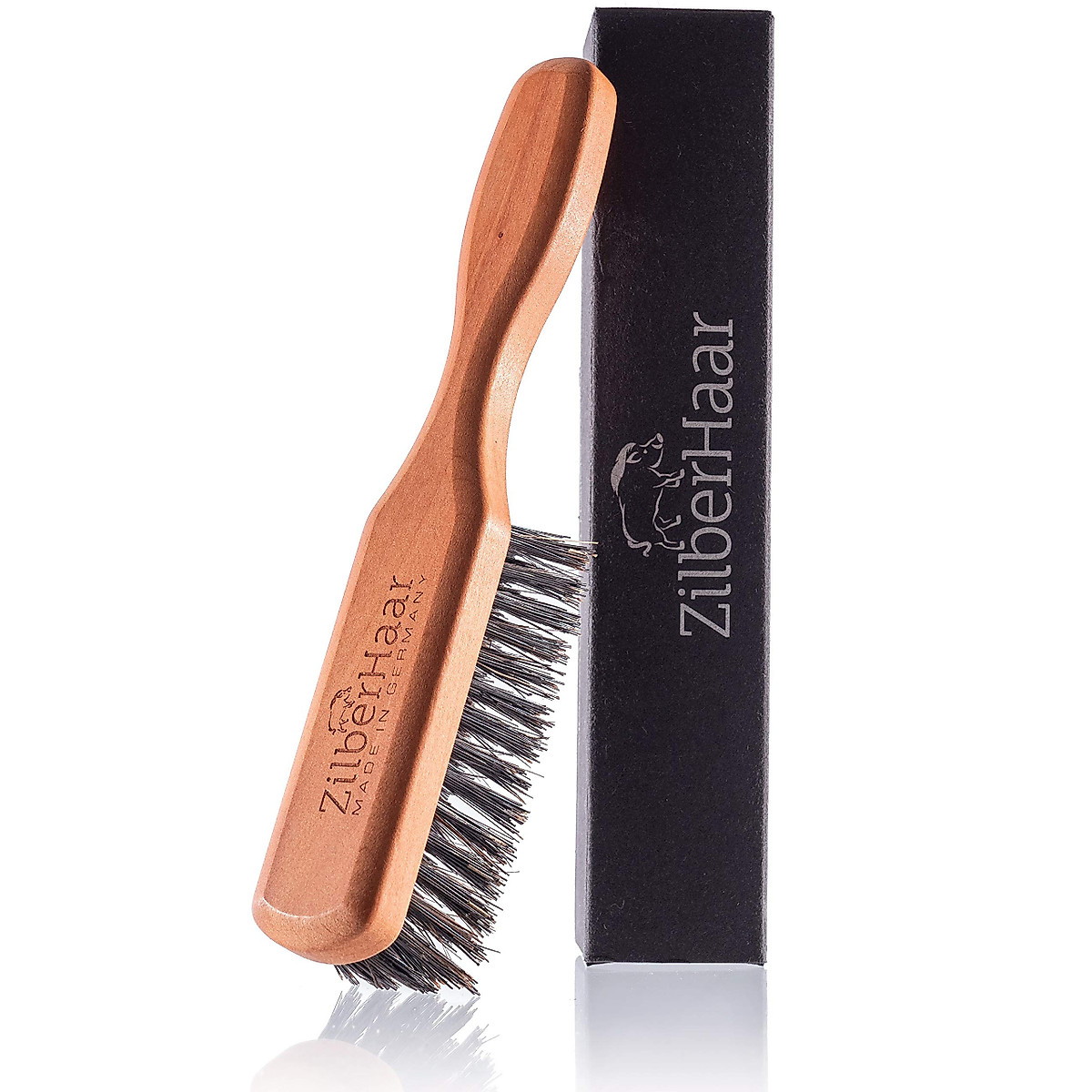 ZilberHaar Beard and Hair Care for Men Bundle - Regular Brush + Major Brush with Stiff Boar Bristles