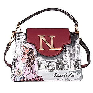 Nicole Lee Crossbody Shoulder Evening Bag Women - Colorful Snake Printed Vegan Leather Messenger Bag Strap Clutch Small Fashion Print (Sara is Soft but Strong)