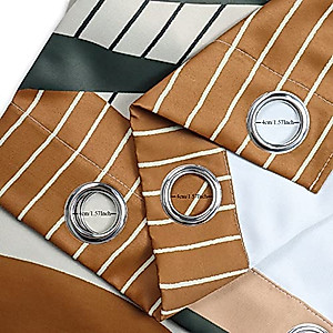 ZYLLGLOW 2 Panel Mid Century Modern Curtain Set Thick Cotton Boho Curtain Blackout for Bedroom Boho Decor for Living Room