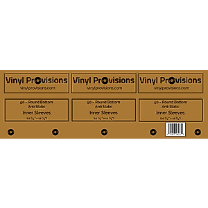 Vinyl Provisions 50 Round Bottom Inner Record Sleeves - VINYL PROVISIONS