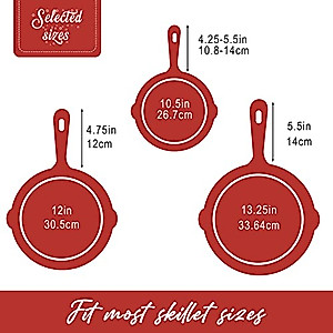 Joyhalo Joyhalo Cast Iron Skillet Handle Cover, 6 Pack Pot Handle Covers Heat Resistant, Cast Iron Pan Handle Covers, Silicone Pot Handle Sleeve Covers, Silicone Handle for Cast Iron Skillet, Black