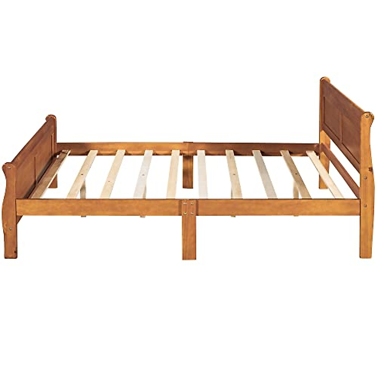 Harper & Bright Designs Full Bed Frame with Headboard and Footboard, Full Size Platform Bed, Wood Kids Full Size Bed Frame for Boys, Girls,No Box Spring Needed,Oak
