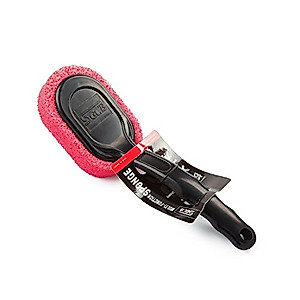 SGCB Pro Tire Shine Applicator Brush, Tire Dressing Applicator Sponge Brush Sandwich-Layer Compound Solution Saving Curved Handle Easy Grip Auto Detailing Brush Boat Wax Foam Applicator