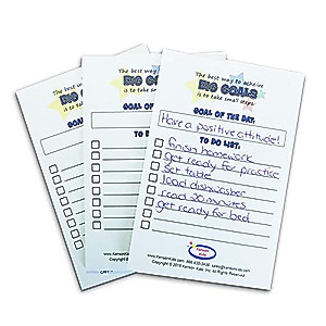 Sticky Note Pad Daily Checklist by Kenson Kids – 15 Pack (375 Sheets) - 4x6” Task Planner, Day Scheduling to do List, Goal Setting Organizational Tool for Children and Adults