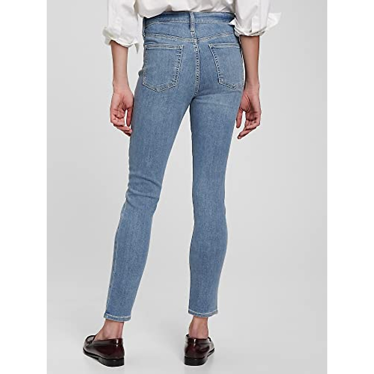 GAP Womens High Rise Skinny Fit Jeans, Light Indigo 6, 29 Regular US