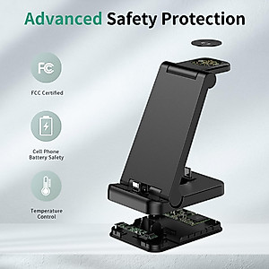 3 in 1 Charging Station for Samsung, 25w PD Super Fast Charger for Samsung Galaxy S23 Ultra/S22/21/Note20/Z Fold5/4/3, Galaxy Buds2Pro/Plus/Liv, Wireless Charger for Galaxy Watch 6/5 pro/4/3/Active2