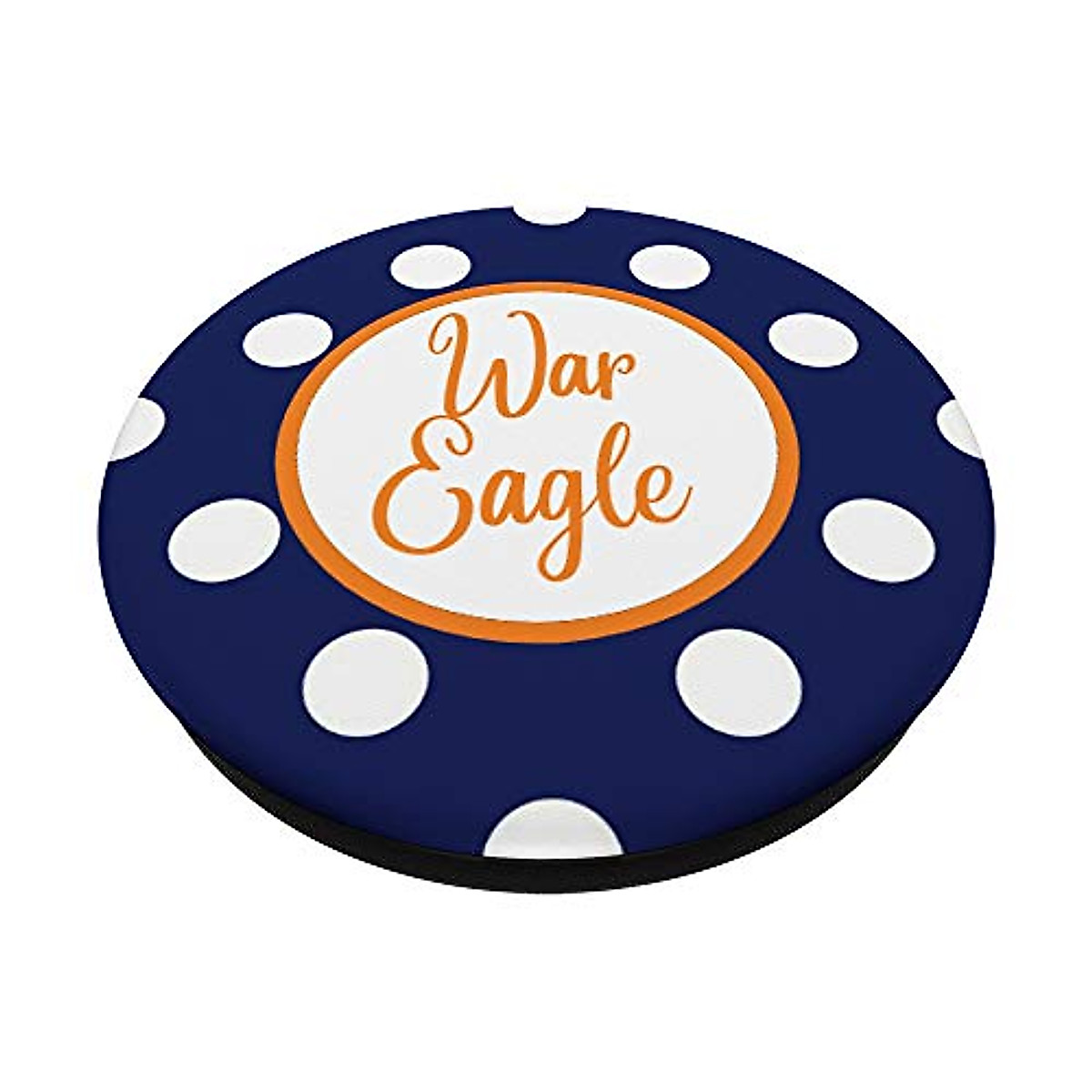 Polka Dot Navy Blue and Orange War Eagle PopSocket PopSockets Swappable PopGrip