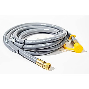 Blackstone 5019 Propane to Natural Gas Conversion Kit 10 ft. x 3/8" Hose, 7mm Wrench, 2 Orifices, Quick Connect Adapter Perfect for BBQ, Grill, Pizza Oven, Patio Heater(Fits Select Models), Gray