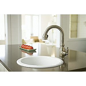 KOHLER K-6565-0 Porto Fino Self-Rimming Undercounter Entertainment Sink, White