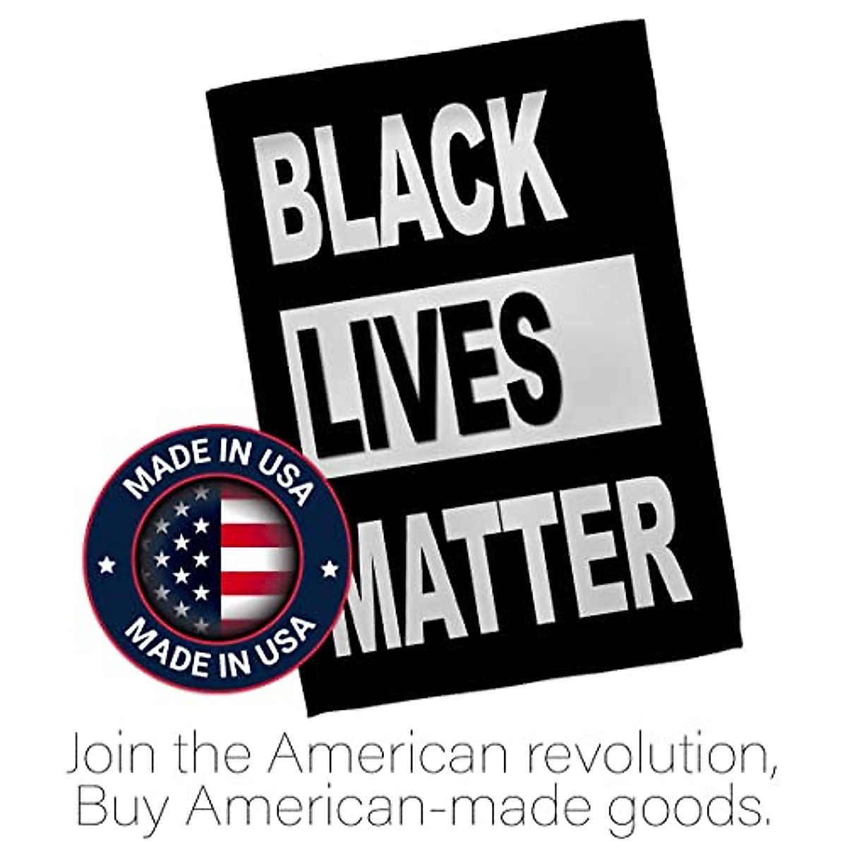 USA Made Black Lives Matter-Civil Rights Double-Sided Lawn Decoration Gift House Garden Yard Banner Revolution Movement Equality Social, Flag 13"x 18.5", Thick Fabric