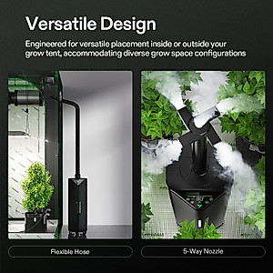 VIVOSUN AeroStream H19 Intelligent Environmental 19L Humidifier with Temp & Humidity Probe, Top Control Panel, Smart Remote Control, Designed Specifically for Use with Grow Tents