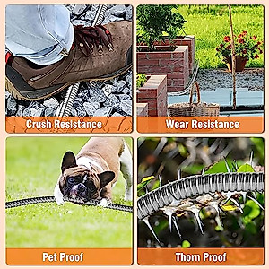 Garden Hose 100 ft Metal - Flexible Garden Hose Stainless Steel Water Hose No Kink and Tangle Outdoor Heavy Duty Collapsible Water Pipe