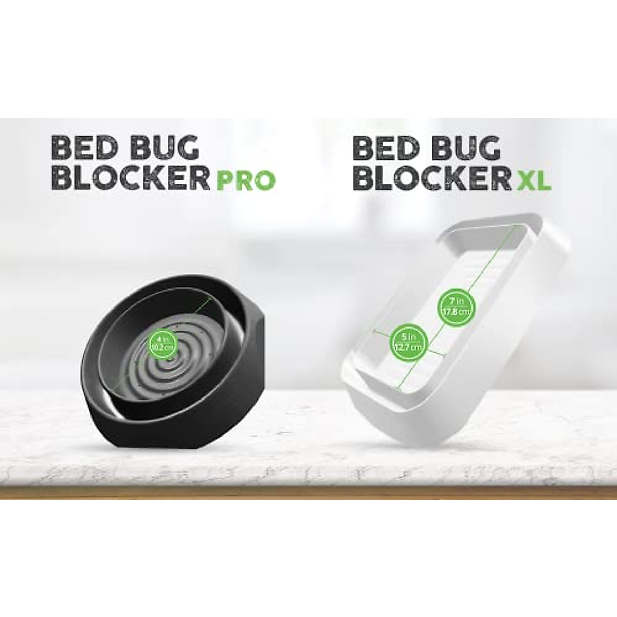 Bed Bug Interceptors – 8 Pack | Bed Bug Blocker (XL) Interceptor Traps | Extra Large Insect Trap, Monitor, and Detector for Bed Legs (White)