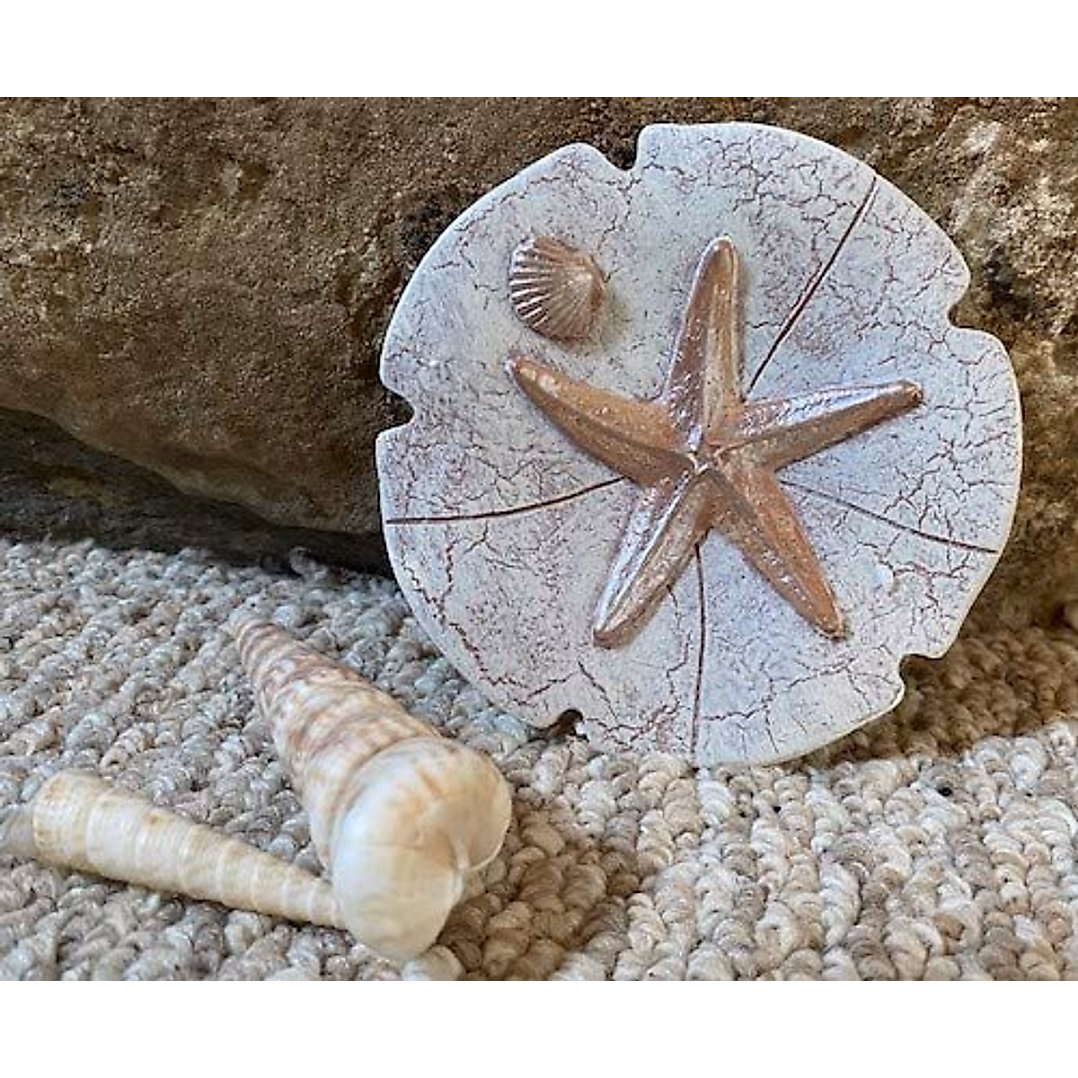 RuShi Nautical Bathroom Accessory Set, 5 pcs; 1 Lighthouse Hand Soap Holder; 1 Beach Tent Toothbrush Container; 2 Beach Chairs Glass Holders and 1 Starfish Themed soap Dish