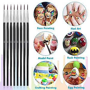 Miniature Detail Paint Brushes, Anezus 30 Pcs Paintbrushes Small Watercolor Artists Paint Brushes for Acrylics Oil Model Craft Nail Detail Painting, Size 00