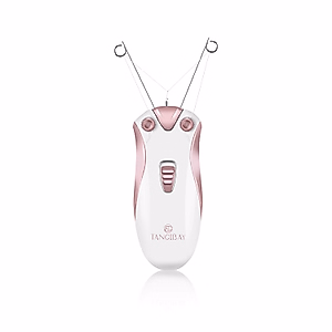 TANGIBAY Facial Threading Hair Removal and Cotton Thread Face Epilator for Women and Ladies, Electric Cordless and Rechargeable (Rose Gold)