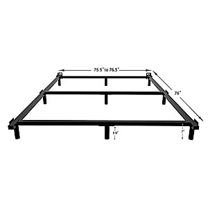 AMOBRO Bed Frame King Size, Easy Assembly Metal King Bed Frame for Boxspring and Mattress, 7 Inchs Heavy Duty 9 Legs Support Base Tool-Free