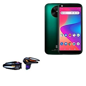 BoxWave Gaming Gear Compatible With BLU C6L (2020) - Touchscreen QuickTrigger Auto, Trigger Buttons Autofire Gaming Mobile FPS - Jet Black