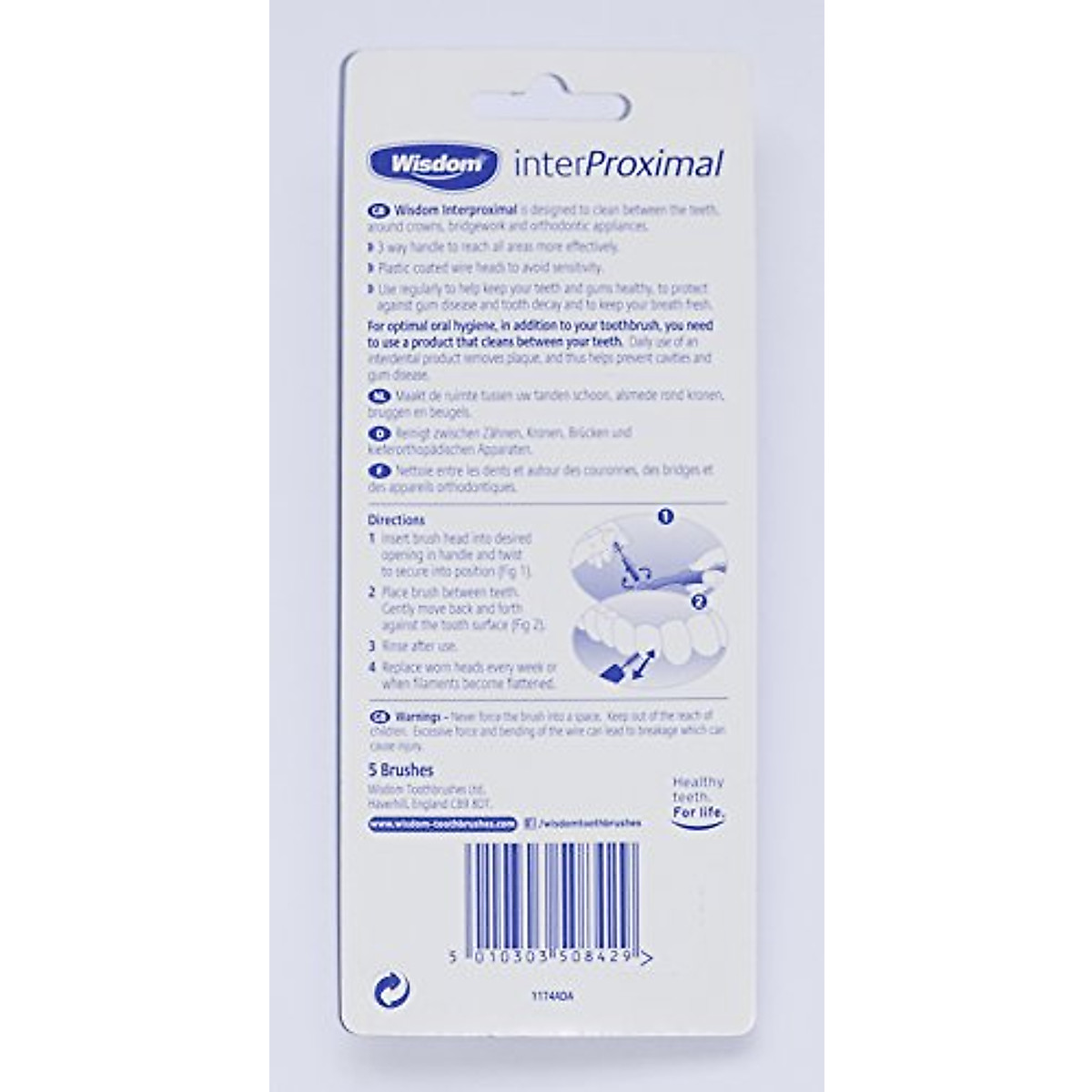 Wisdom Interproximal Toothbrush, Pack of 6