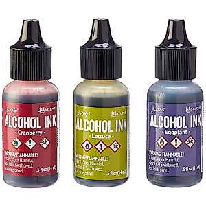Tim Holtz - Ranger - Bundle of 6 Adirondack Alcohol Inks - Mariner and Farmers Market