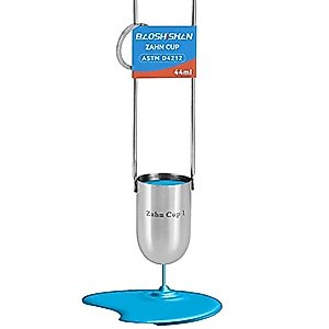 BAOSHISHAN NO.1 Zahn Cup Viscosity Cup #1 Dip Type 44ml Stainless Steel Viscometer Flow Cup for Paint Finishes Oil Dye Sauce Honey