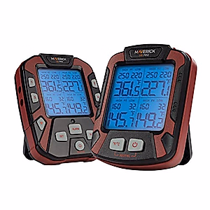 Maverick PRO-Series XR-50 Extended (500FT Range, 4 Probe) Digital Remote Wireless BBQ, Meat & Smoker Thermometer, Black/Red and Z-Cloth Bundle