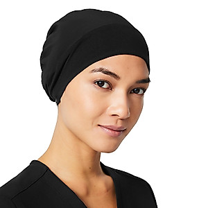 FIGS Modern Expandable Unisex Scrub Cap for Women and Men - Black, One Size
