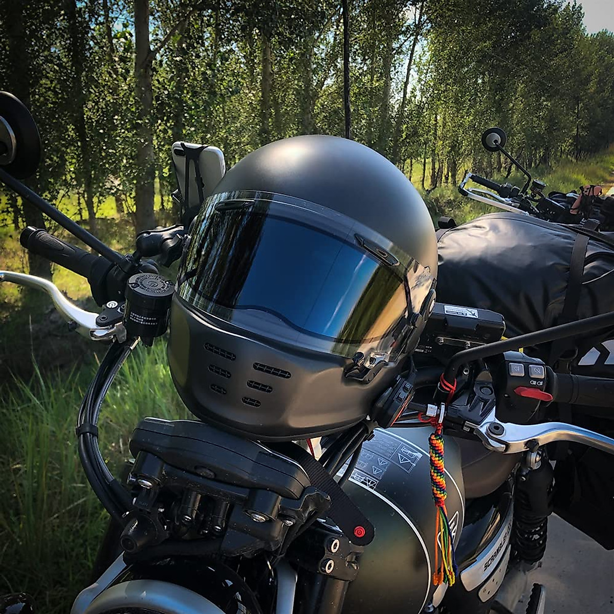 Photochromic Anti-Fog Helmet Visor Film,Auto Tint Transition Film for Motorcycle Helmet Visor from Clear to Tinted for Riding All Seasons Use,on Sunny or Cold or Cloudy Days(DARK)