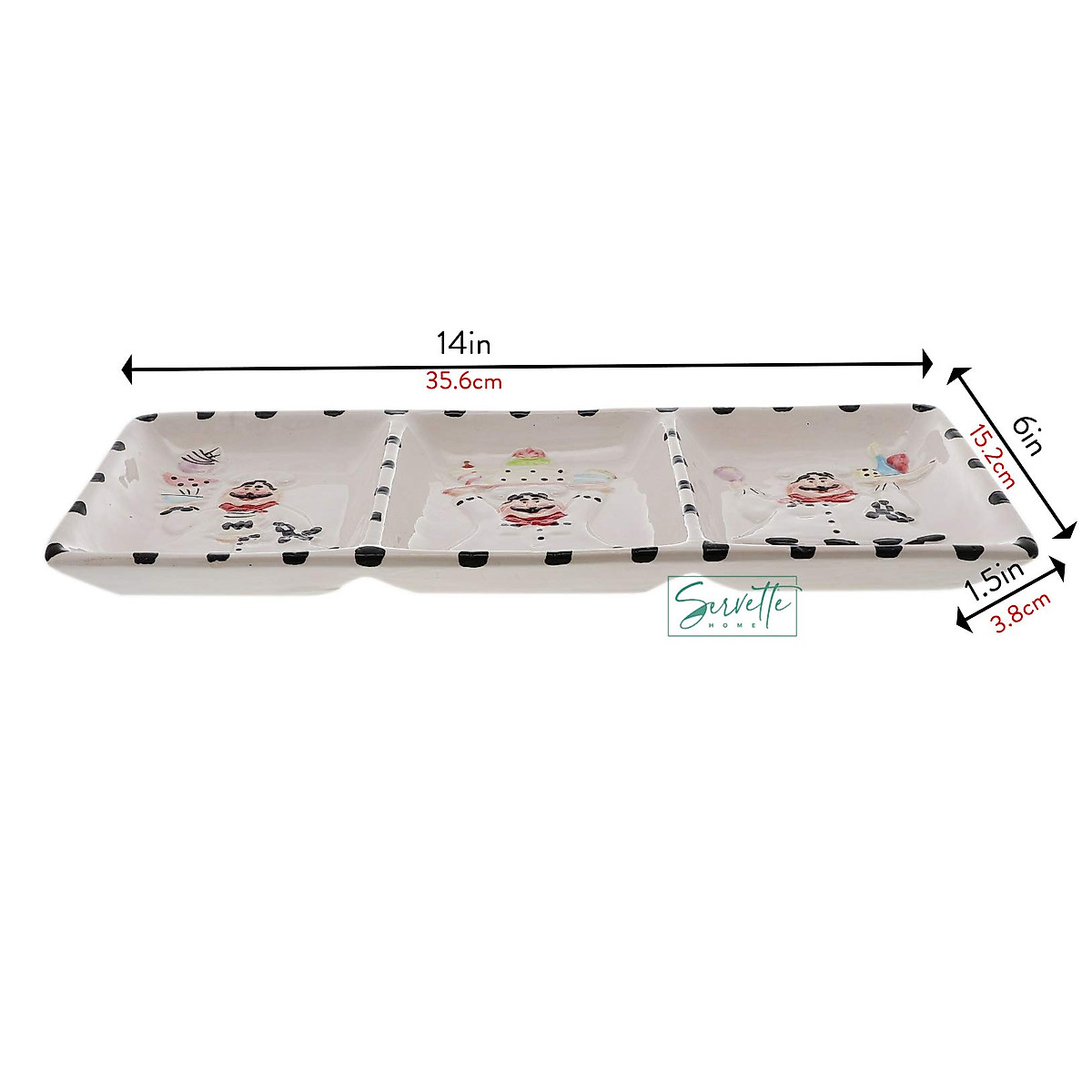 Servette Home Triple Chef Candy Plate