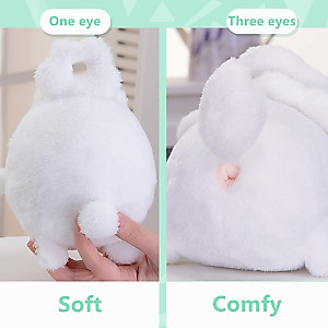 ZCPACE Anime Land of The Lustrous Plush Toy Stuffed Houseki No Kuni Pillow Phosphophyllite Diamond Dog Inu Shiro Cosplay Toys (7.08'', Three Eyes)