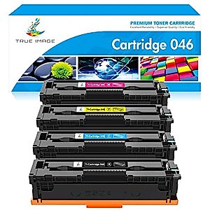 TRUE IMAGE Compatible Toner Cartridge Replacement for Canon 046 MF733Cdw CRG-046 Color ImageCLASS MF733Cdw MF731Cdw MF735Cdw LBP654Cdw MF733 Printer Ink (Black Cyan Yellow Magenta, 4-Pack)