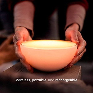 PHILIPS Hue Go White and Color Portable Dimmable LED Smart Light Table Lamp (Requires Hue Hub, Works with Alexa, HomeKit and Google Assistant), White