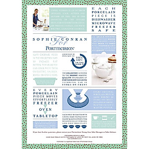 Portmeirion Sophie Conran White Square Roaster | 11 Inch Baking Pan for Oven | Deep Casserole Dish | Made from Fine Porcelain | Dishwasher and Microwave Safe