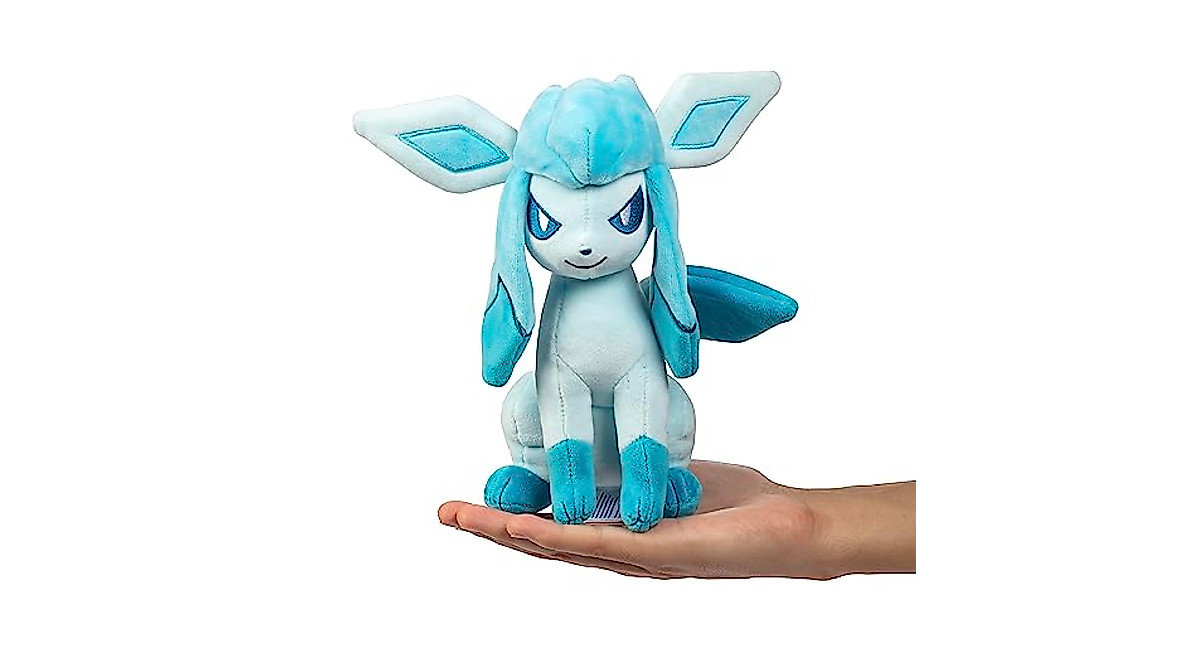 Cute 8" Glaceon Plush - Perfect Gift for Pokémon Fans