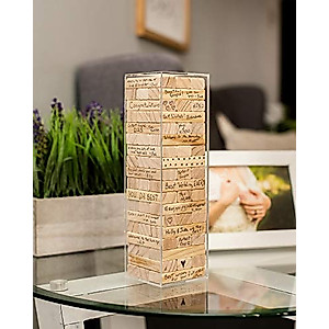 Wedding Guest Book, Alternative Wooden Guestbook with Acrylic Box, Unique Signs for Weddings, Baby Shower, Birthday, and Bridal Shower, Signature Rustic Wood Blocks by Brefkiss Co