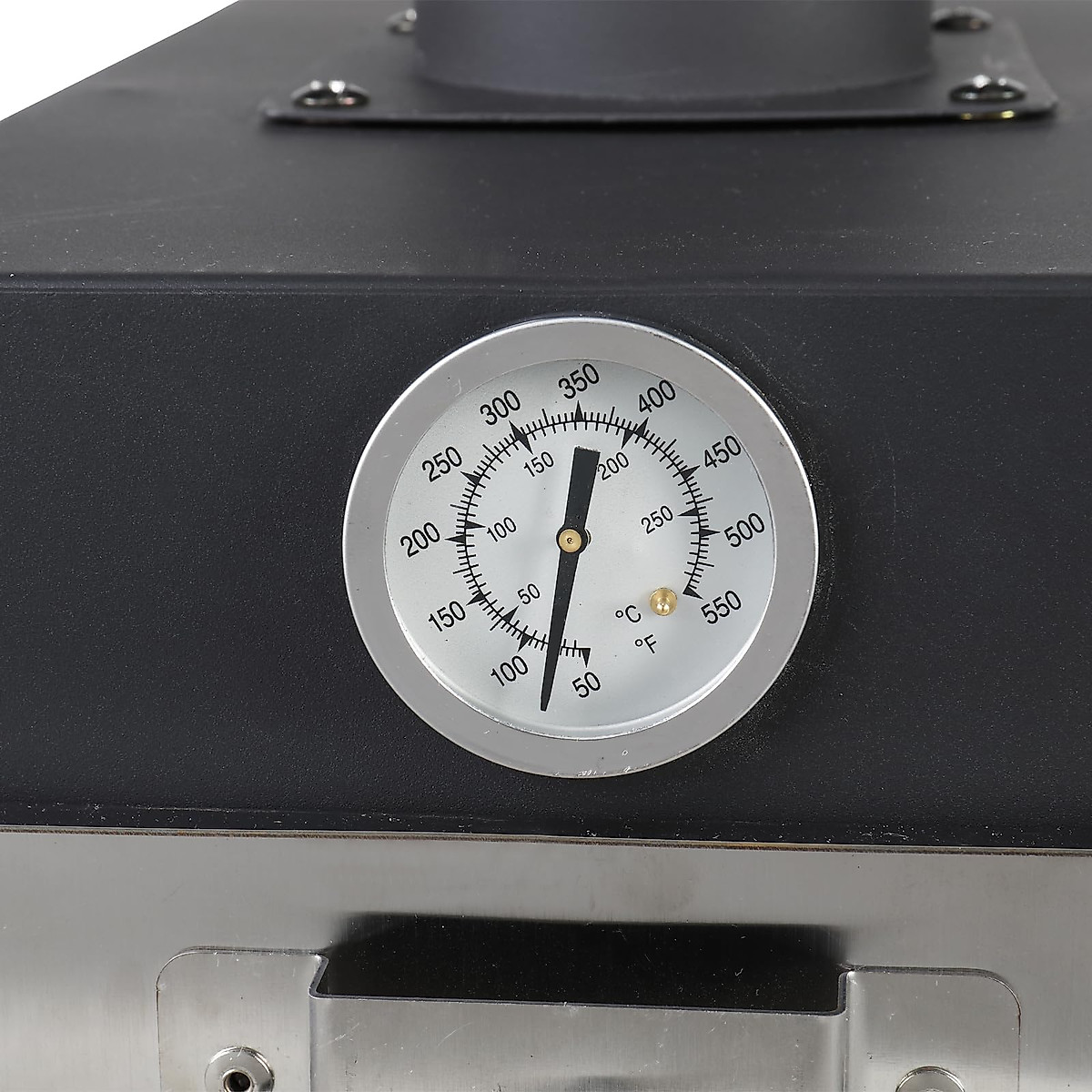 Outdoor Wood Fired Pizza Oven, Pizza Maker With Stone, Peel, Rack, Temperature Control, Built-in Thermometer, Portable on Wheels for Camping, Picnic Black