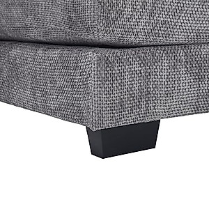 CDBBIB U-Shaped Couches for Living Room,Modern Large Sofa in Chenille Fabric,Modular Combination with Side Recliner 6 Seater Sofa,Furniture Sets in Living Room, Apartment, Bedroom. (Chenille Grey)