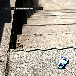 NOAHWOOD Fingerboard Complete Toys (Kickflip Deck,33mmTrucks,NWiii Handmade Wheels a Set) (Yellow House, 100x34mm)